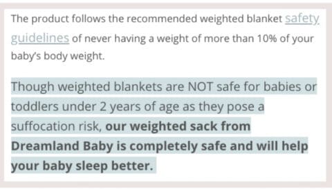 Postdreamland Weighted Sleep Sack Safety