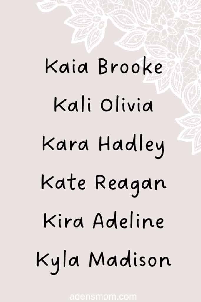 Girl Names Starting With K 65 Knockout Ideas For 2024