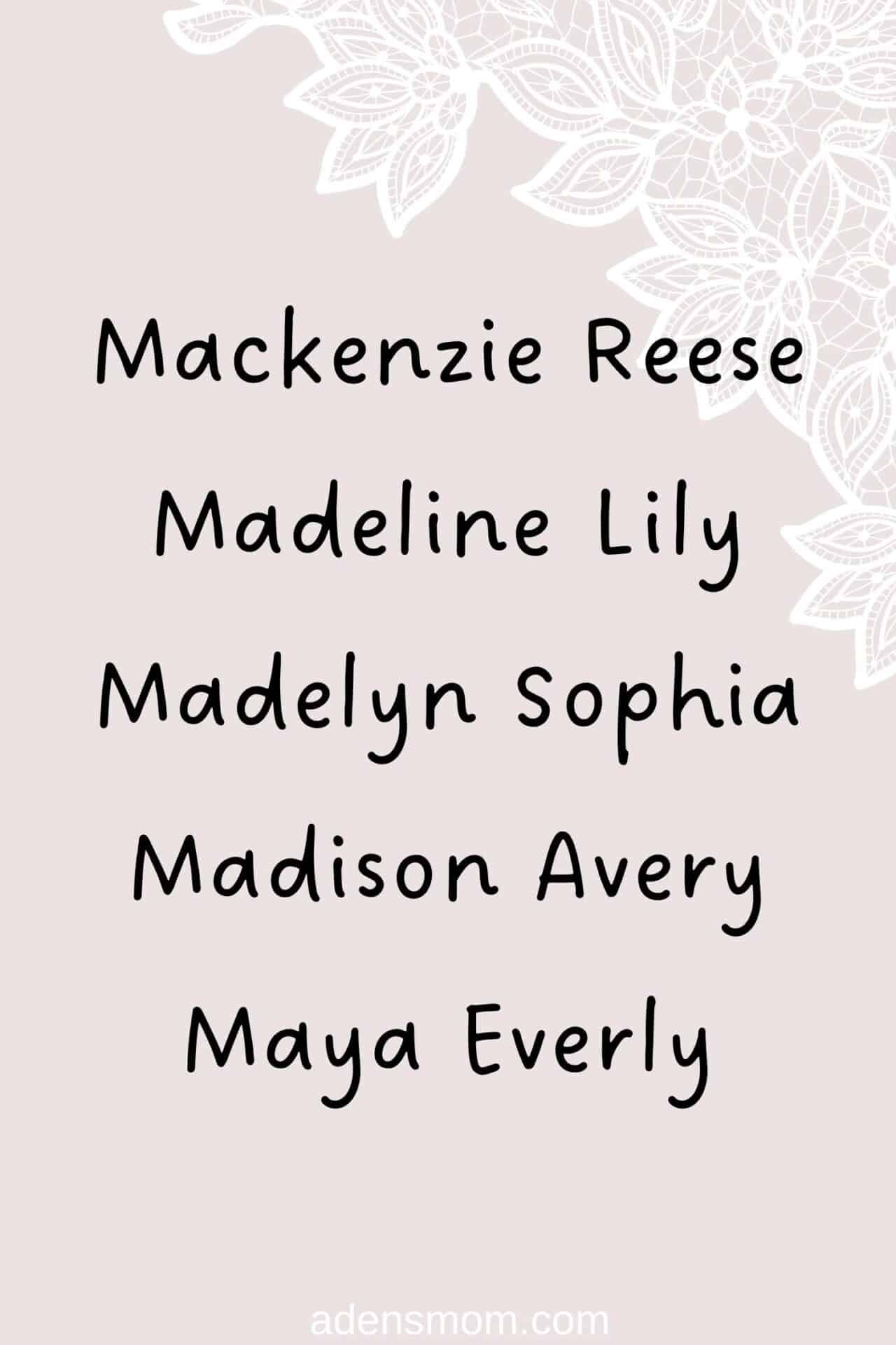 100+ Actually Cool Girl Names that Start with M [2025]