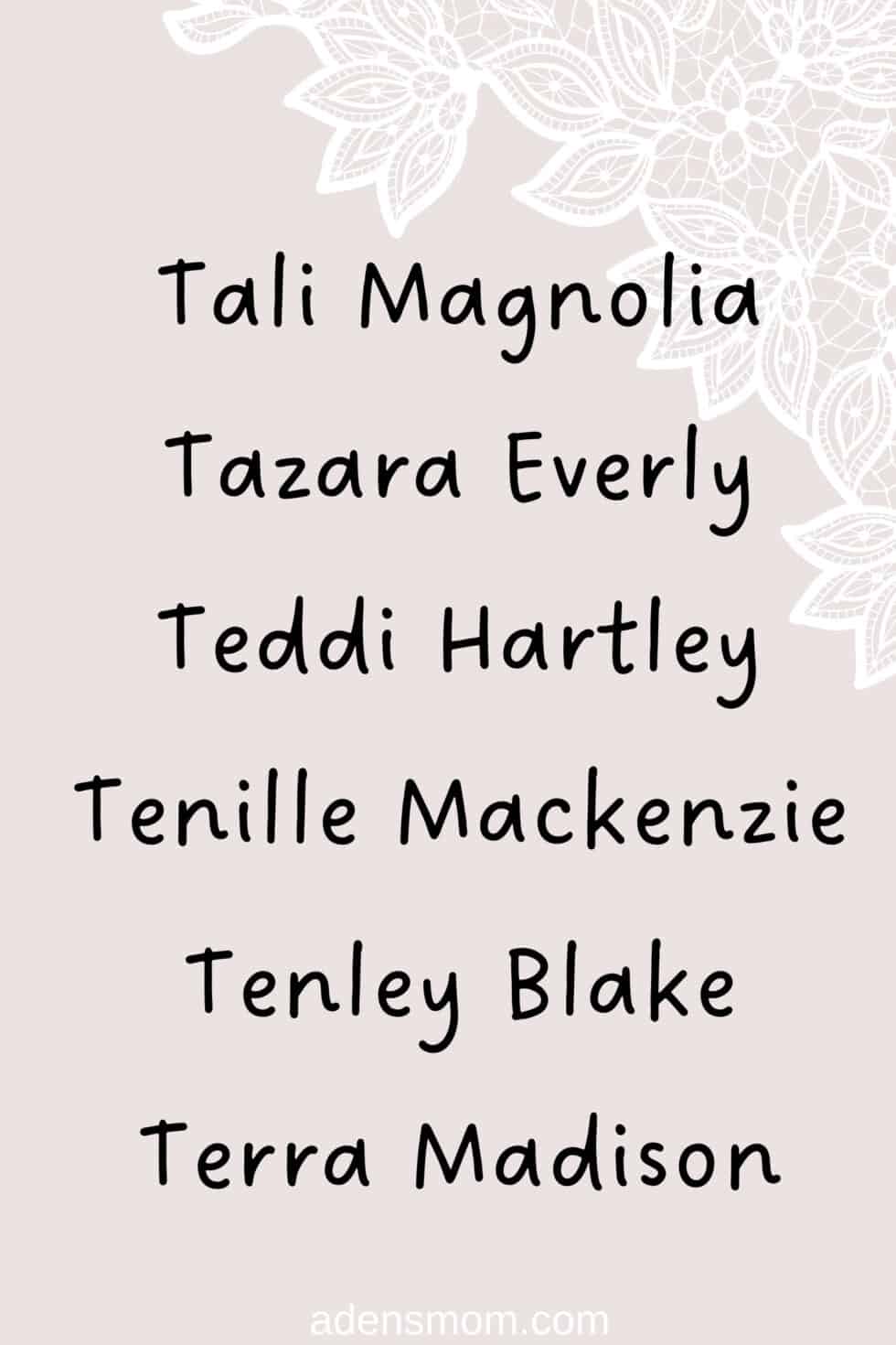 The 60 Best Girl Names that Start with T for 2025