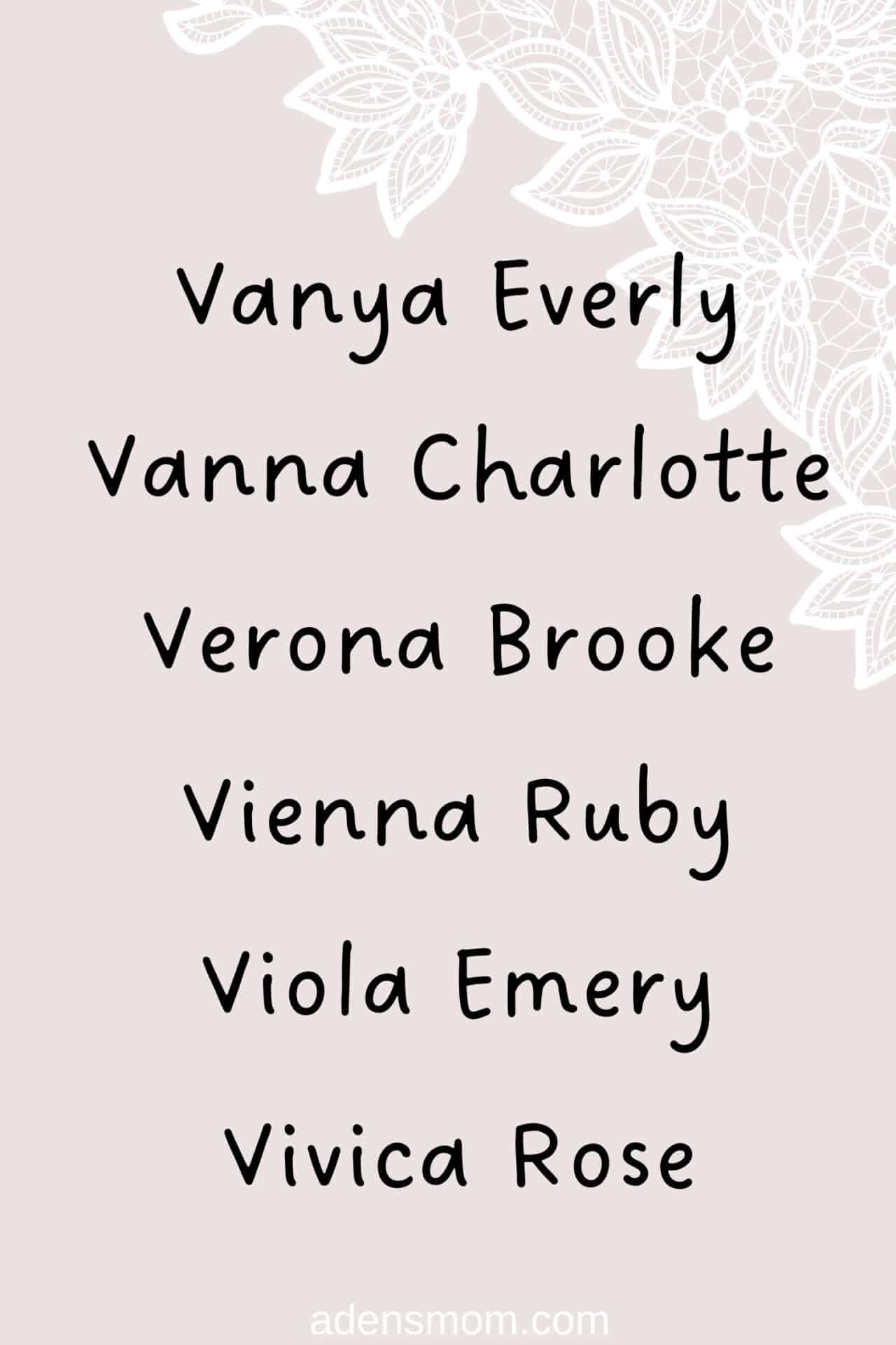 The 40 Best Girl Names that Start with V for 2025