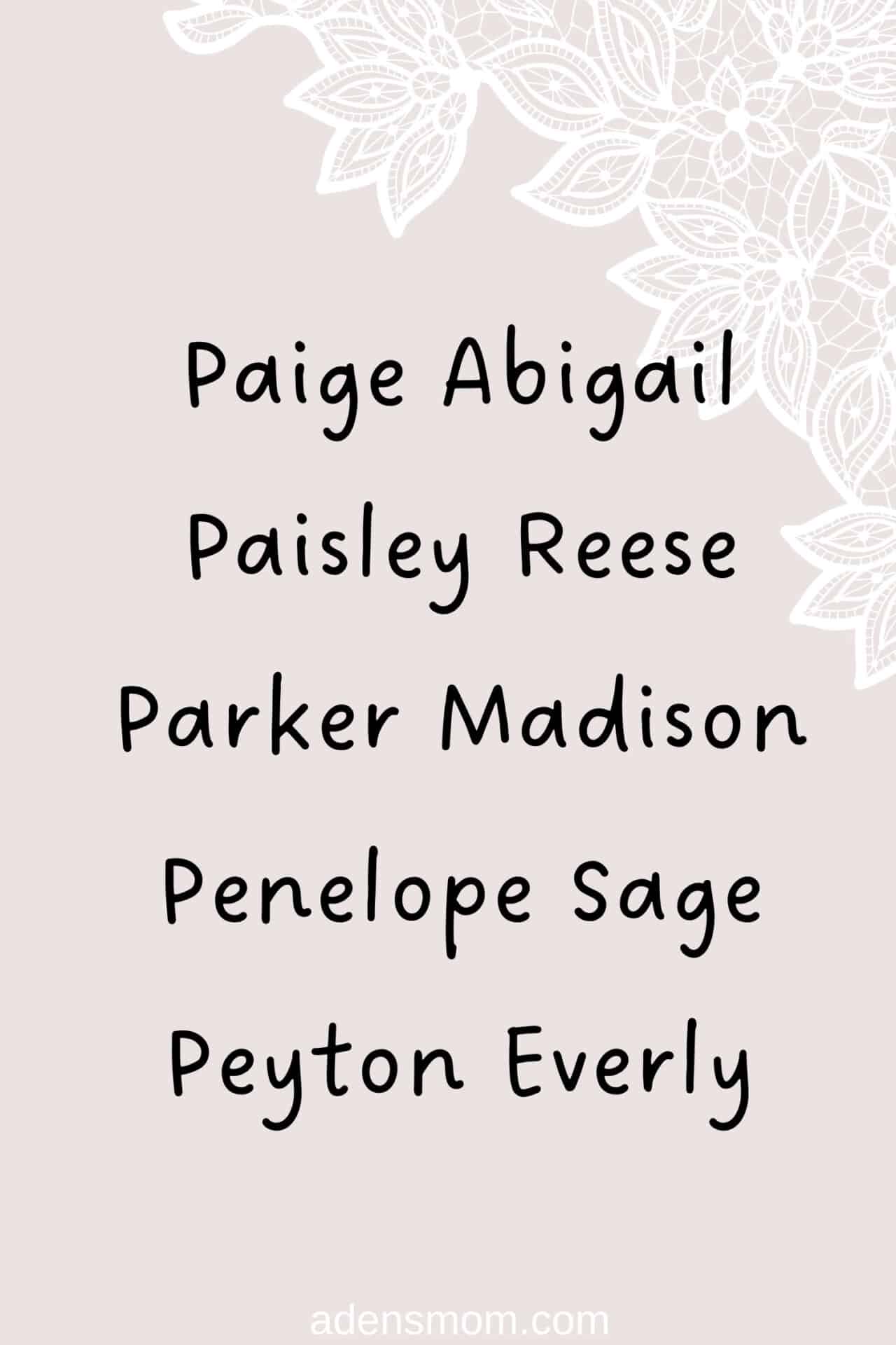 The 50 Best Girl Names that Start with P for 2025