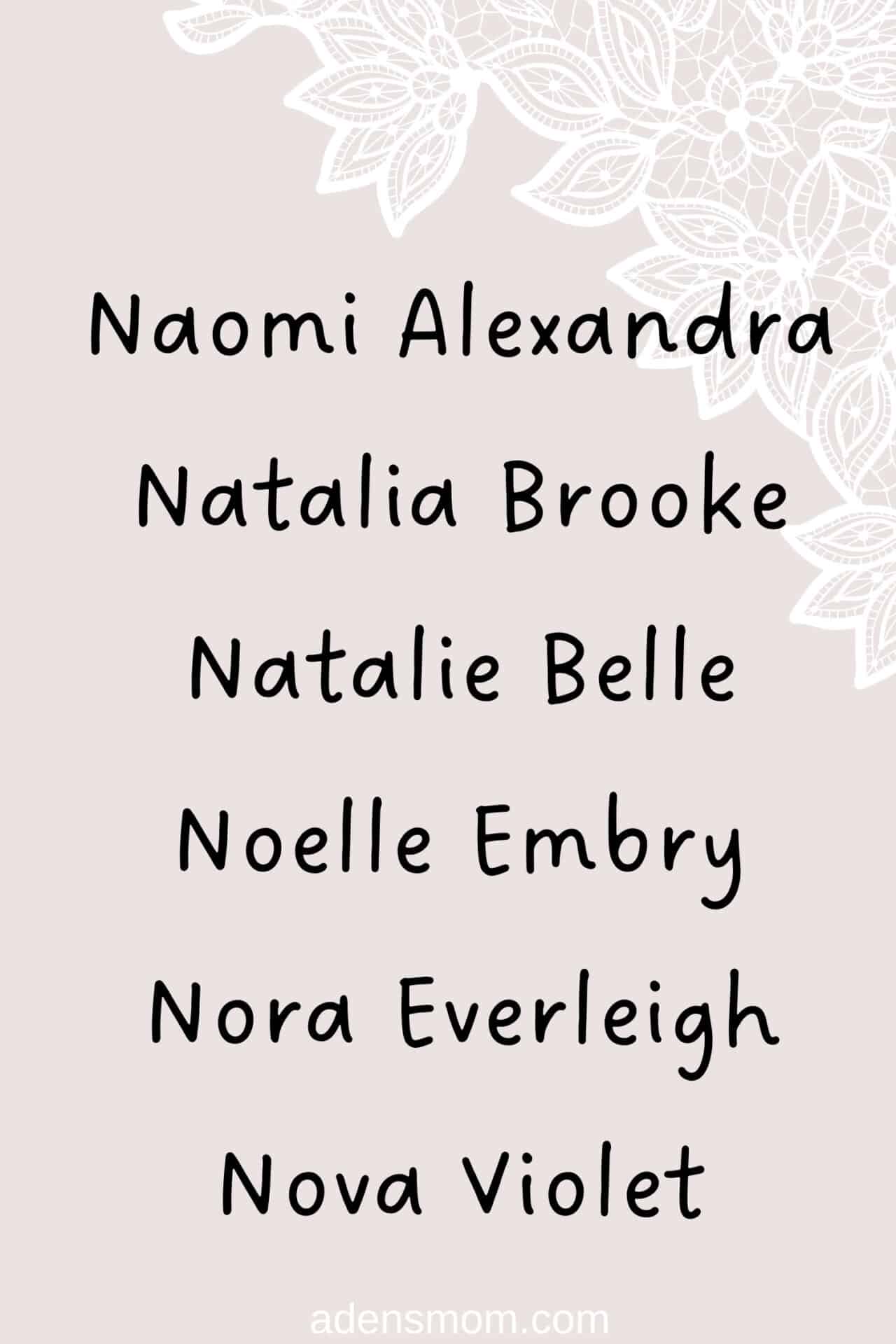 60+ Effortlessly Cool Girl Names that Start With N [2025]