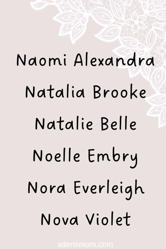 60 Amazing Girl Names That Start With N 2024 