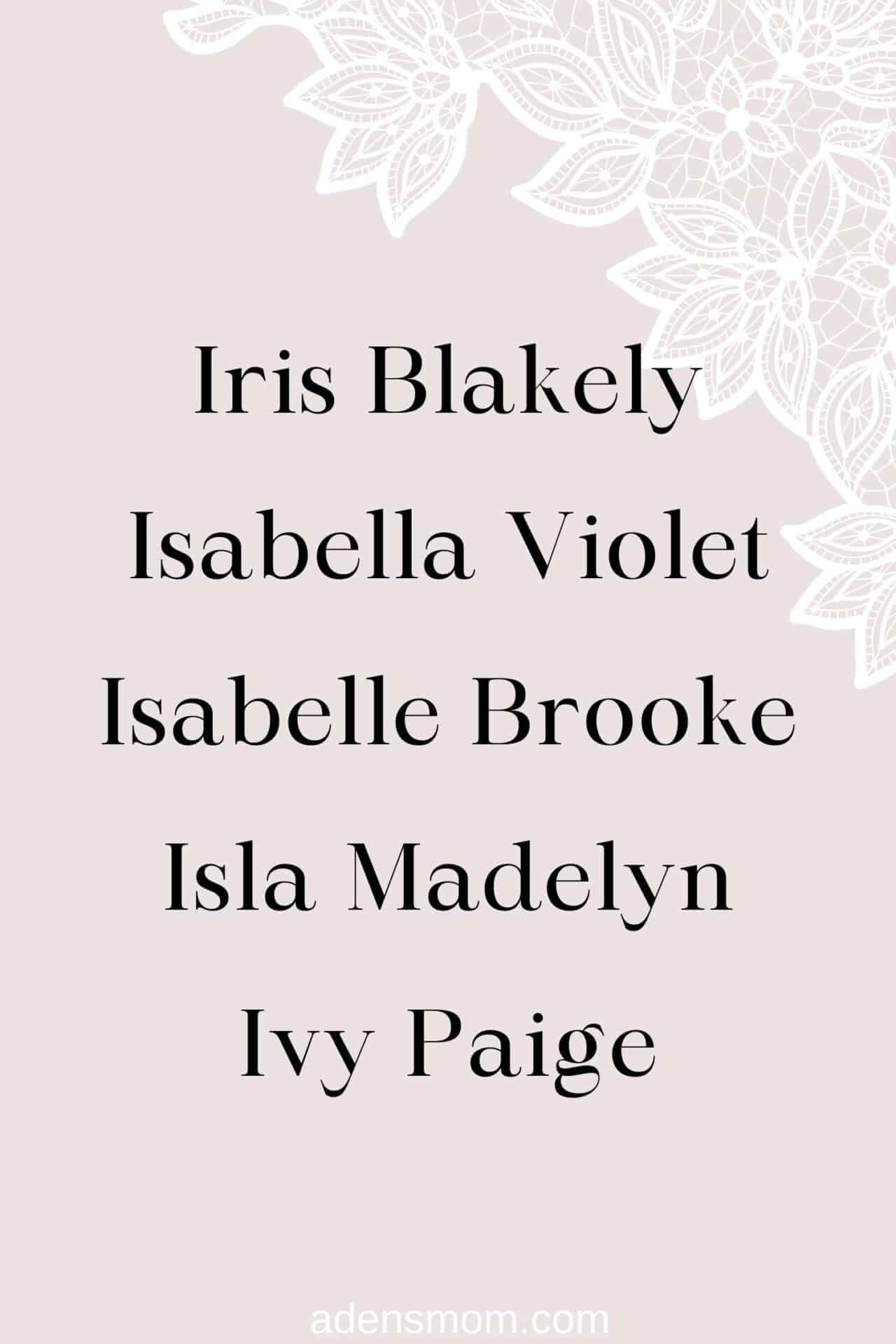 The 55 Best Girl Names That Start with I for 2025