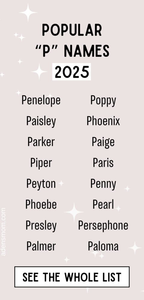 The 50 Best Girl Names that Start with P for 2025