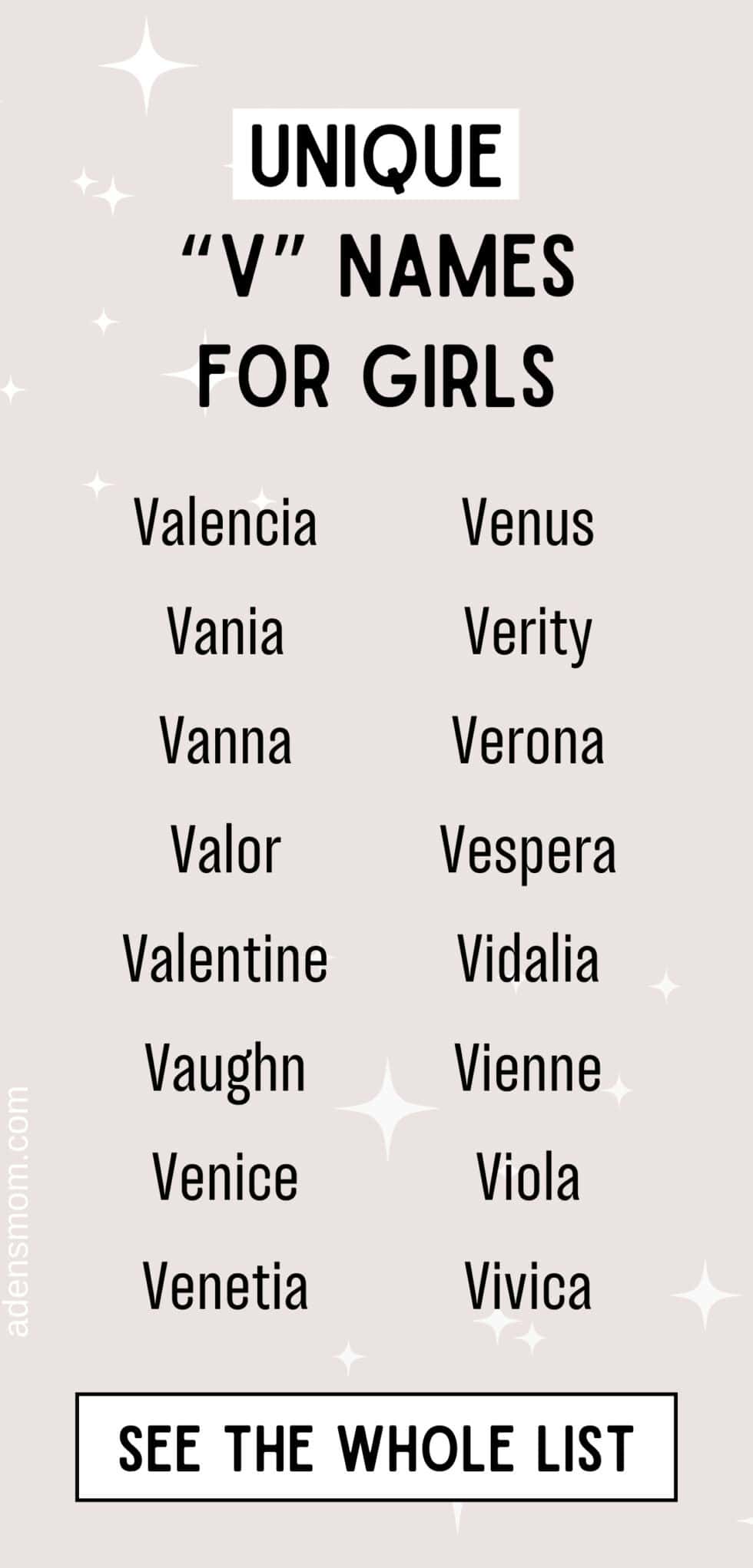 The 40 Best Girl Names that Start with V for 2025