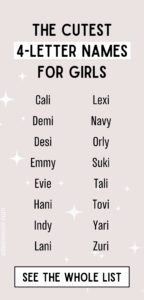200 Effortlessly Cool 4-Letter Girl Names for 2025