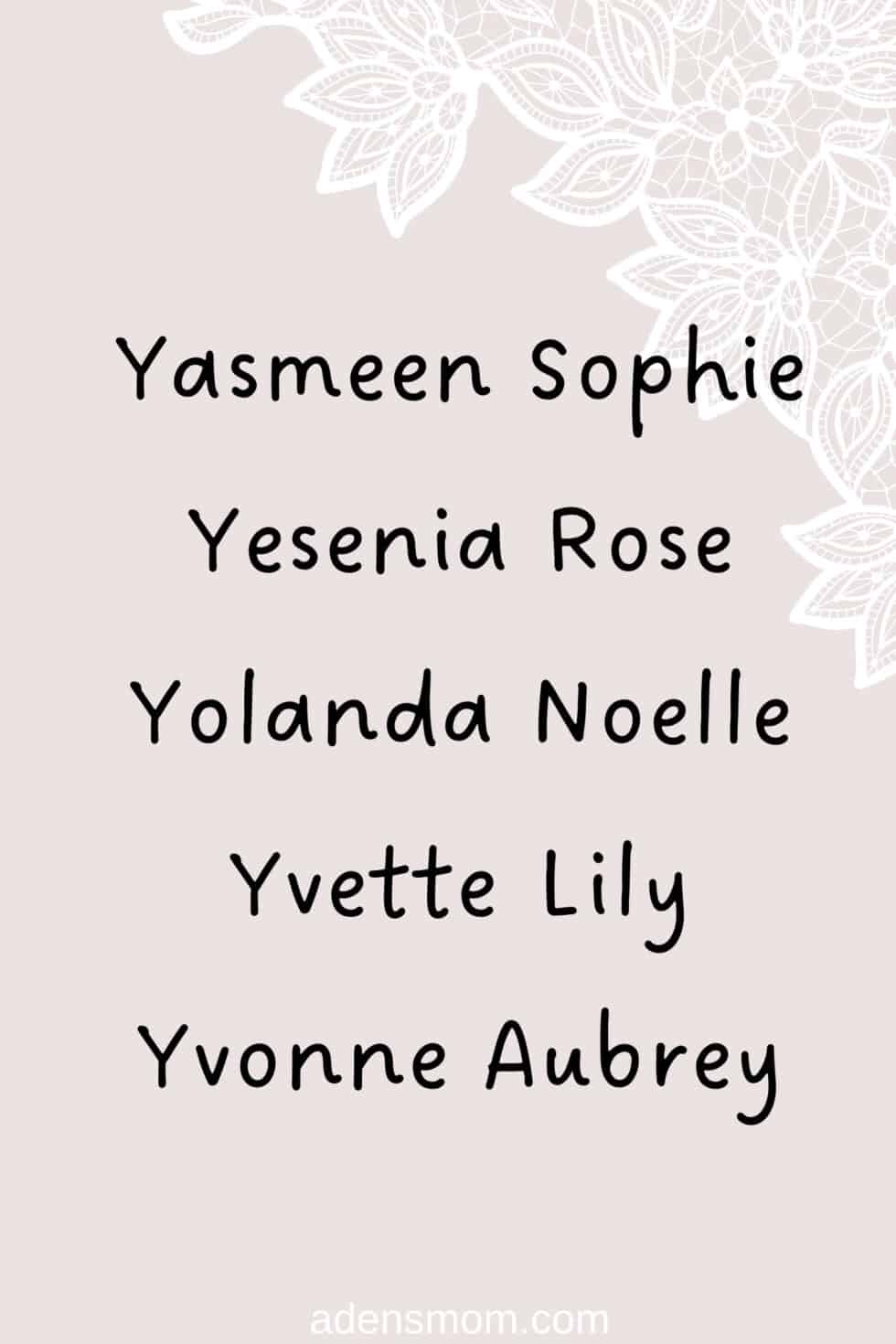 The 40 Best Girl Names that Start with Y for 2025
