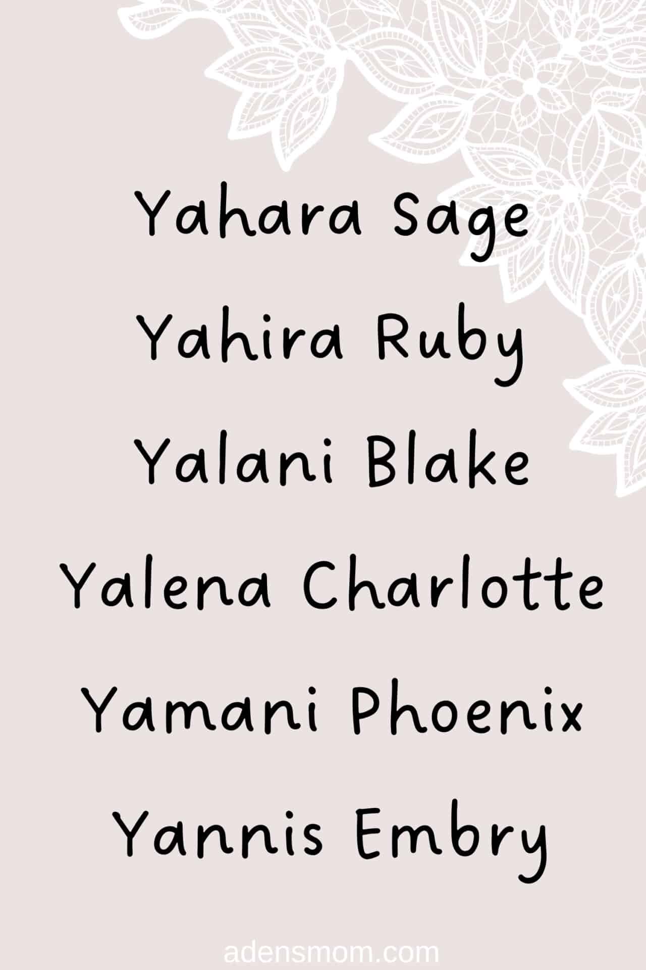 The 40 Best Girl Names that Start with Y for 2025