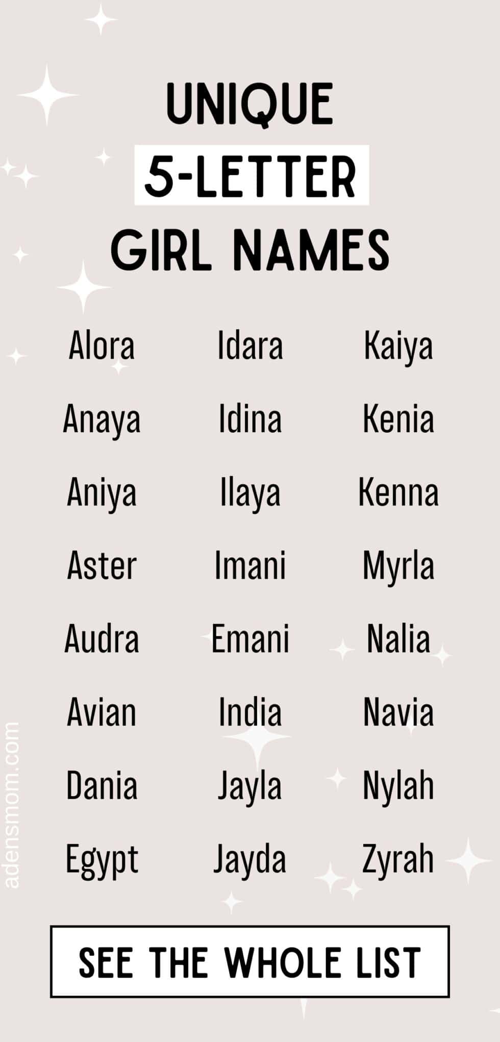 350 5-Letter Girl Names with Beautiful Meanings (2025)