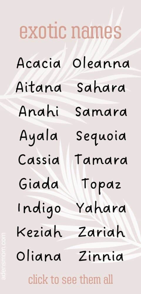200 Exotic Girl Names that are Truly Stunning [2024]