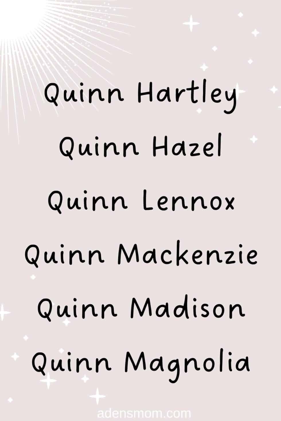 The Ultimate List of Cool Middle Names for Quinn 2026