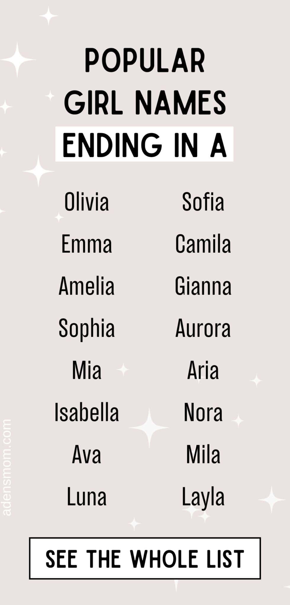 Girl Names Ending in A: 600+ Gorgeous Ideas for 2025
