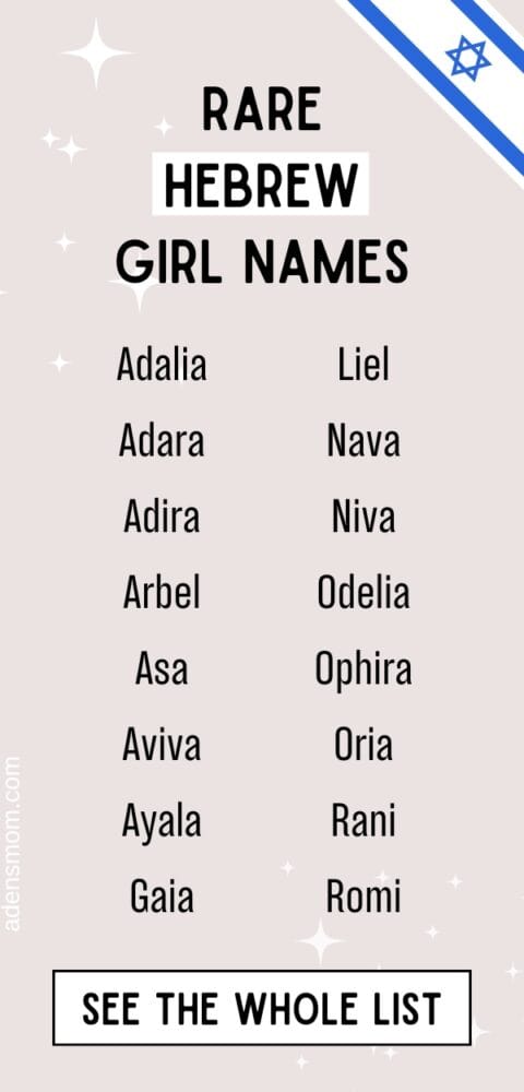 Hebrew Girl Names for 2025: 175 Picks from Classic to Modern