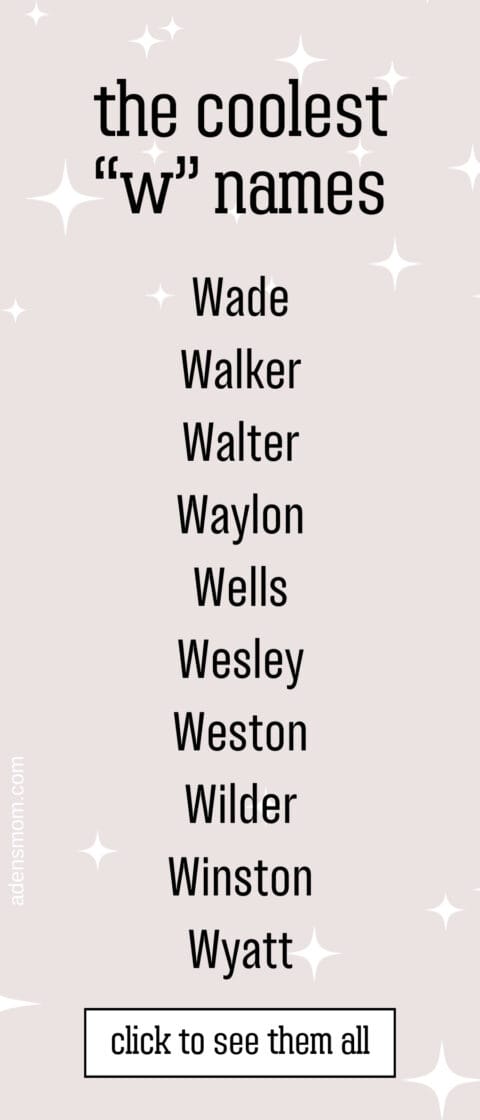 Boy Names that Start with W (30 Cool Ideas for 2026)