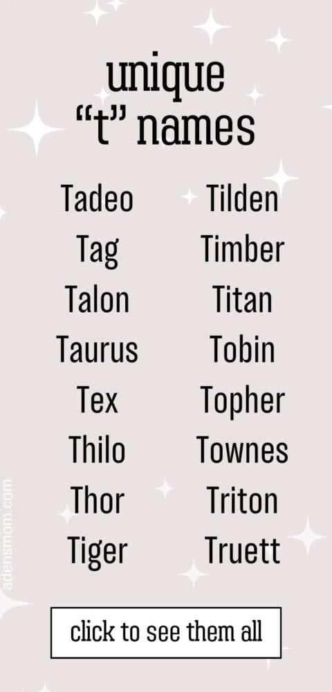 Boy Names that Start with T (50 Cool Ideas for 2026)