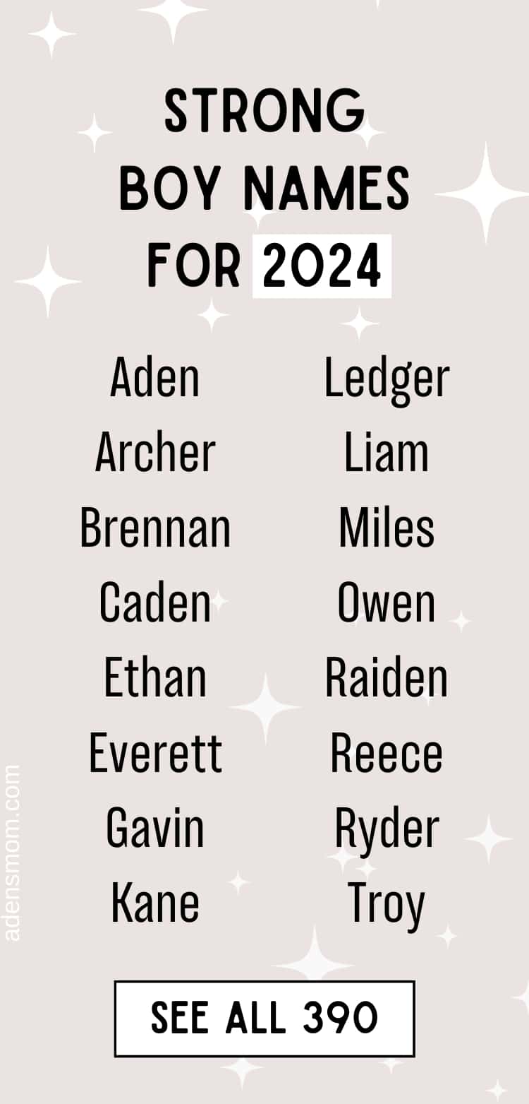 390 Strong Boy Names with Masculine Charm [New 2024]