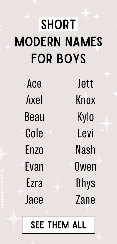 495 Fresh & Modern Boy Names for 2025