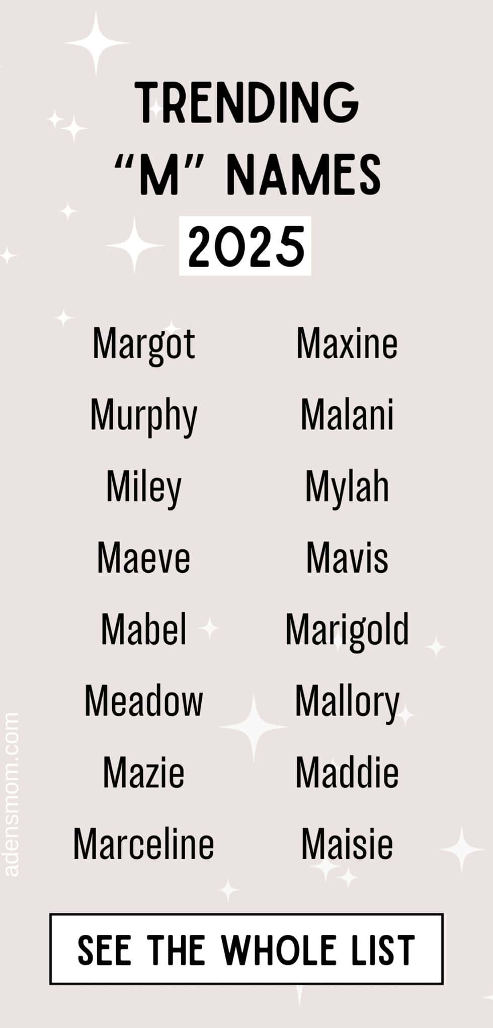 100+ Actually Cool Girl Names that Start with M [2025]