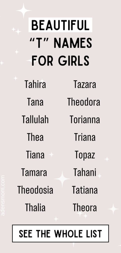 The 60 Best Girl Names that Start with T for 2025